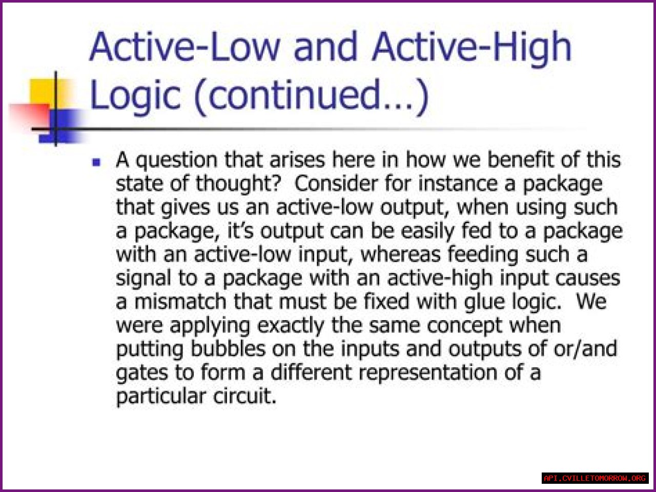 What is the difference between active low and active high logic explain ...